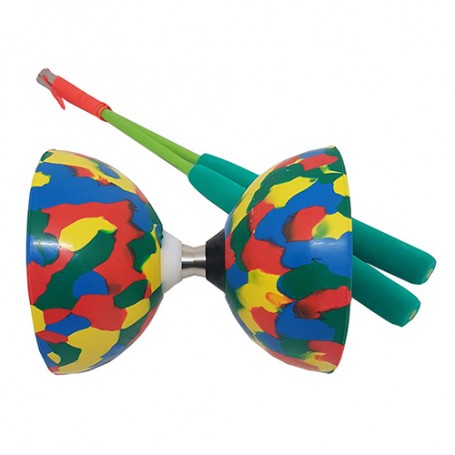 Diabolo Jester à roulement + baguettes Fibre JWS